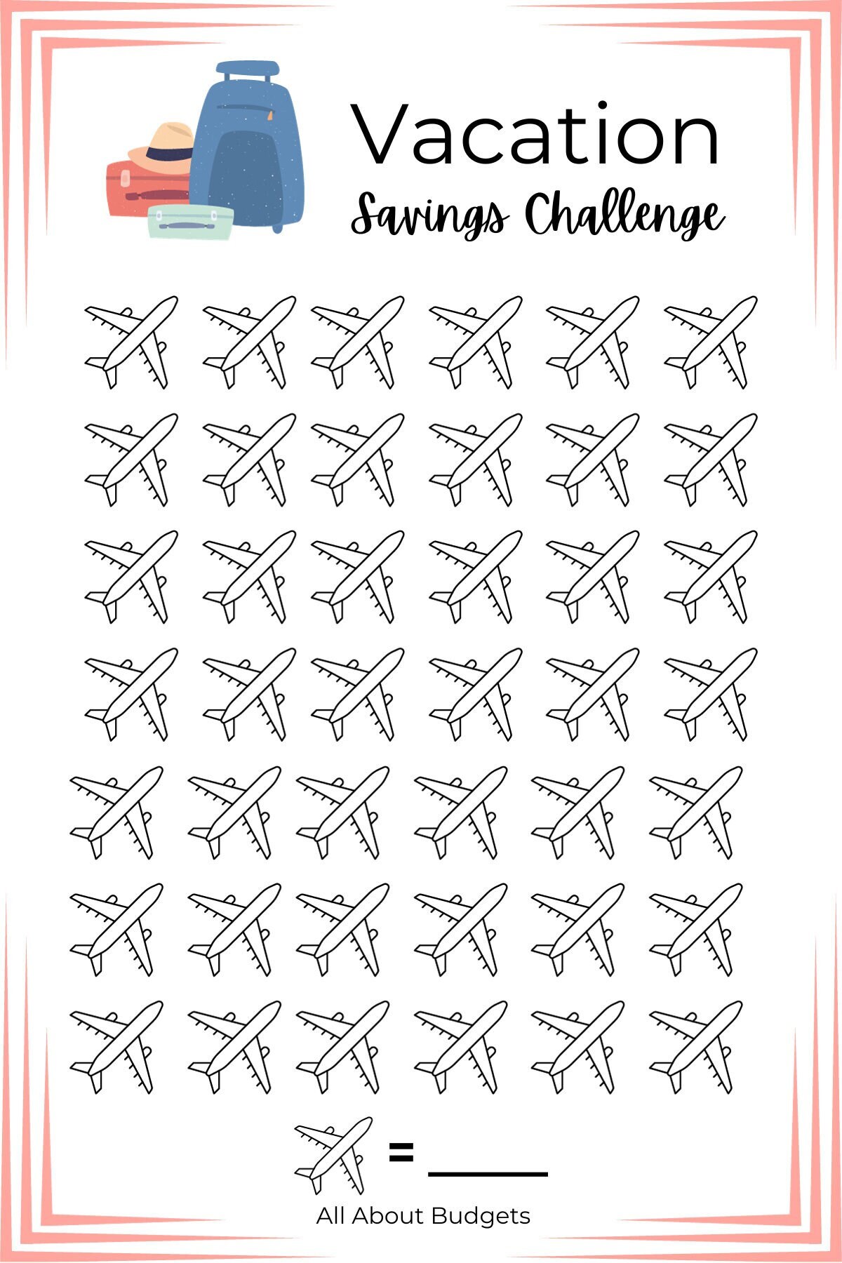 NEW Vacation Budgeting Sheet. Printable Budget Sheet Minimalist Budget ...