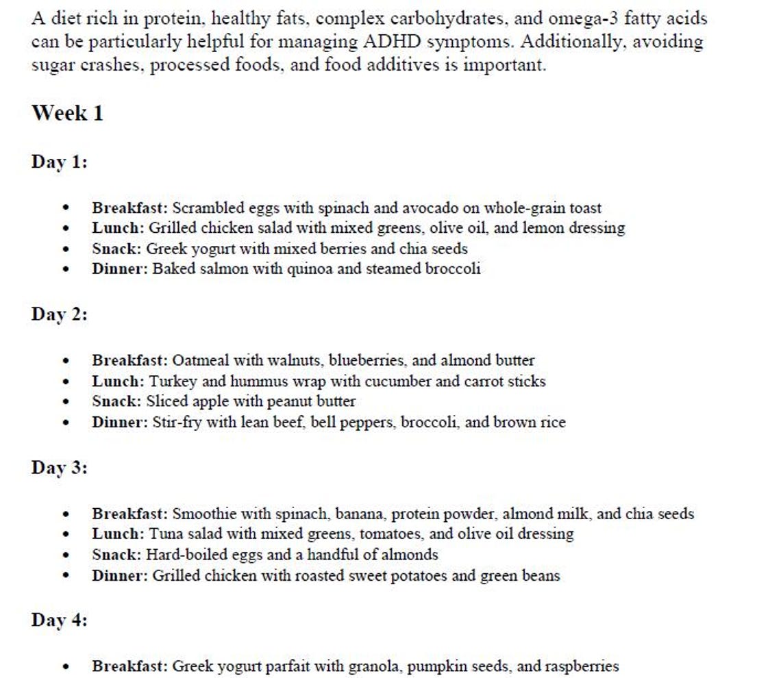 Meal and Workout Planner Template.. Great for ADHD! - Etsy