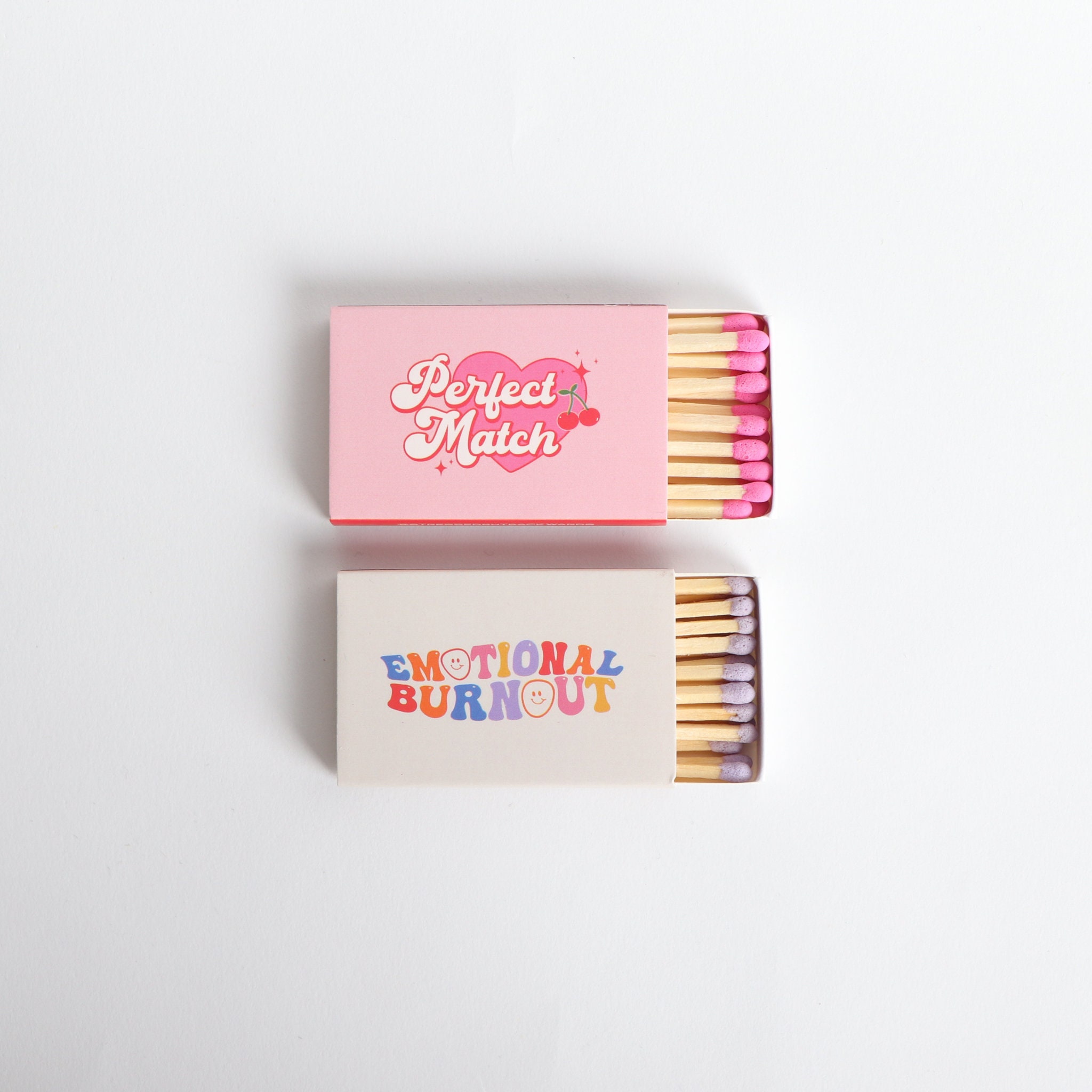 Emotional Burnout & Perfect Match Matchbox Set - Etsy