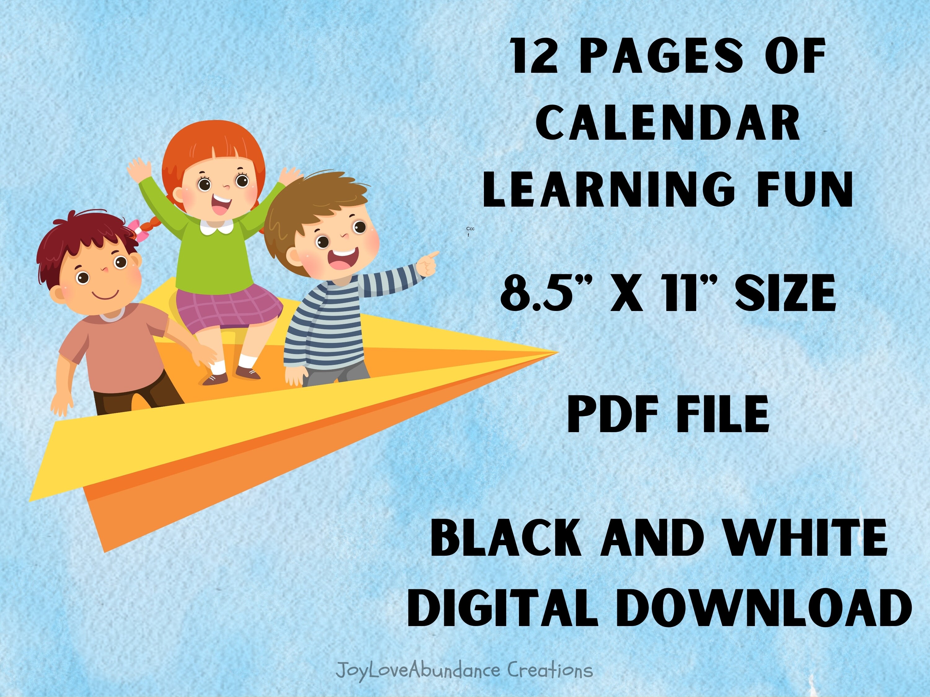 12 Month Printable Preschool Calendar Worksheet Pages, Month, Day, Date ...