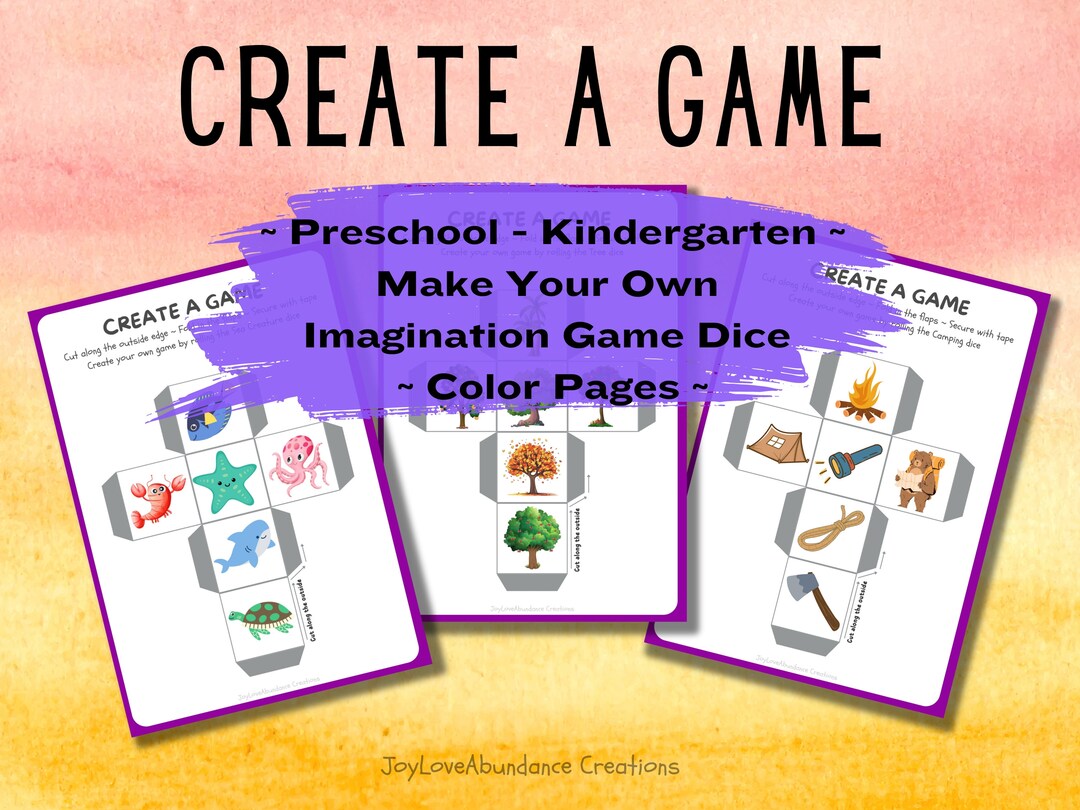 Preschool Learning Activity Worksheets, Create A Game, Homeschooling ...