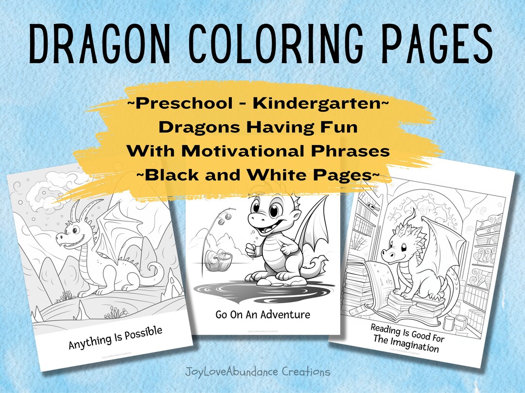 Preschool Learning Coloring Worksheets, Dragons, Homeschooling ...