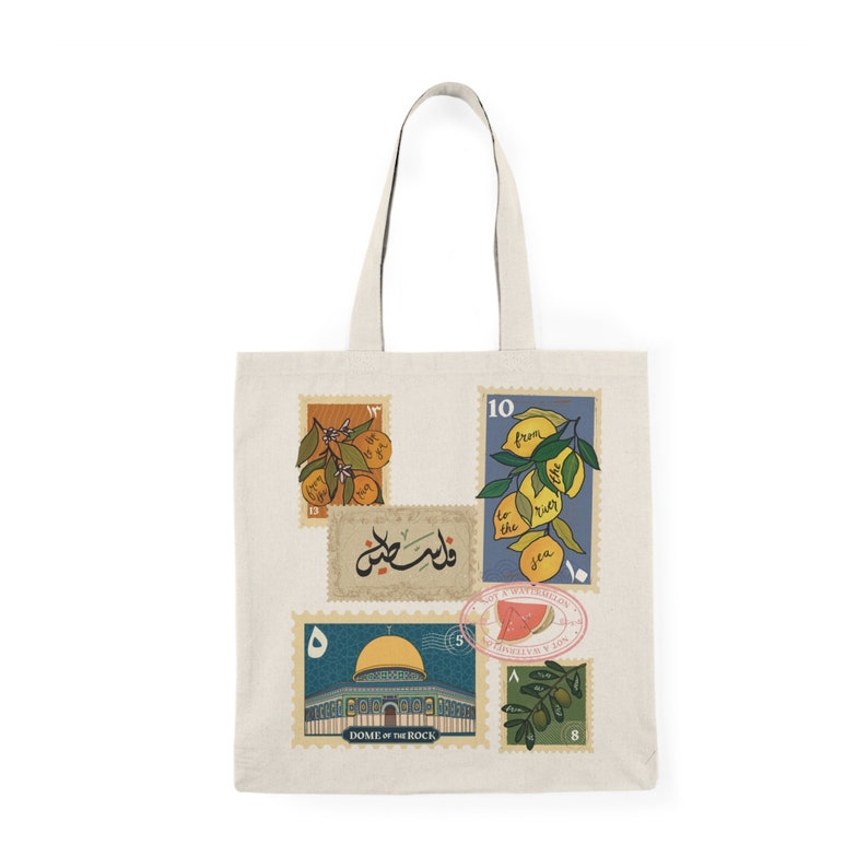 Palestine Tote Bag Palestine Stamps Canvas Cotton Tote Bag Falasteen ...