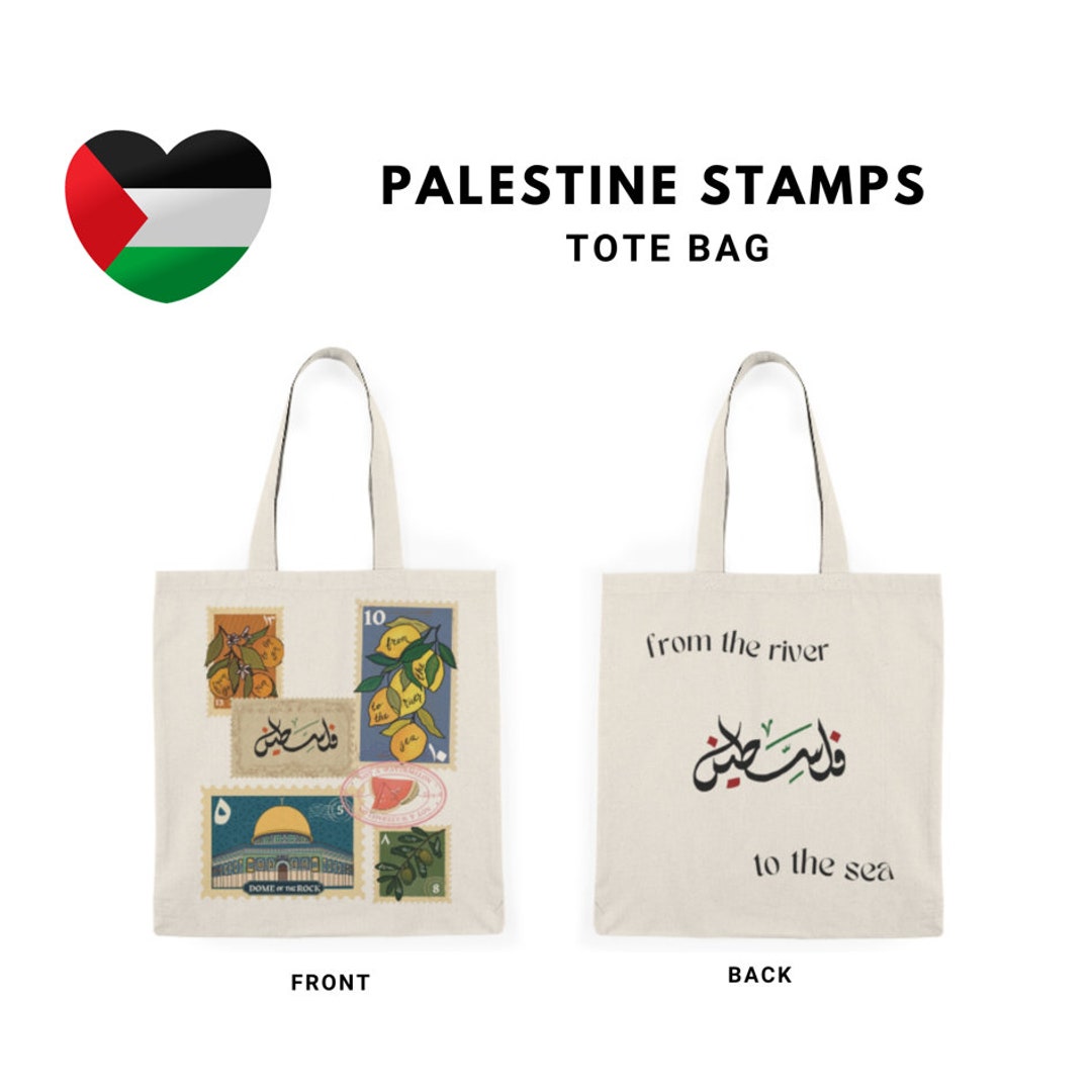 Palestine Tote Bag Palestine Stamps Canvas Cotton Tote Bag Falasteen ...