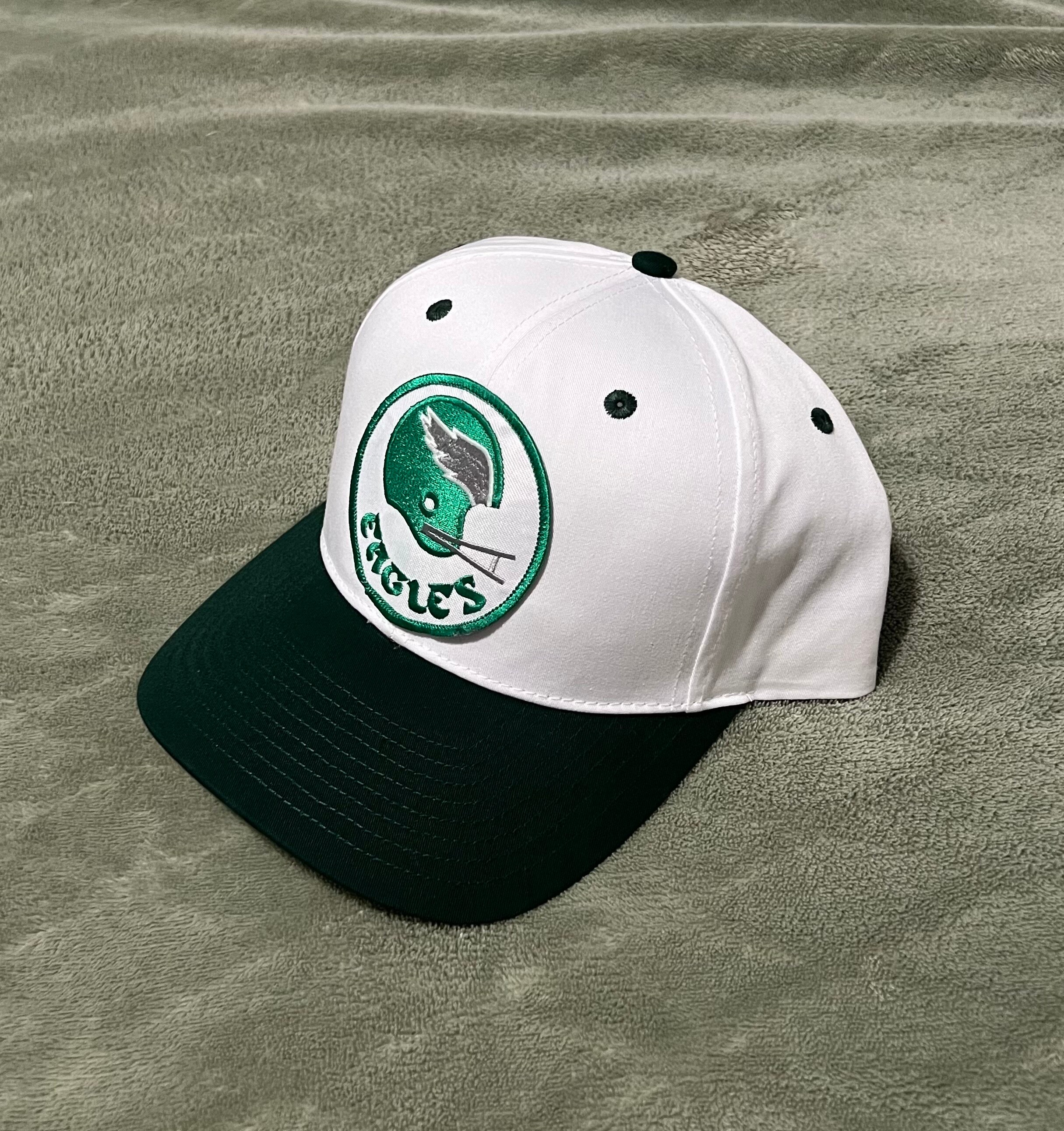 Handmade Eagles helmet Logo Snapback Hat Green/white - Etsy