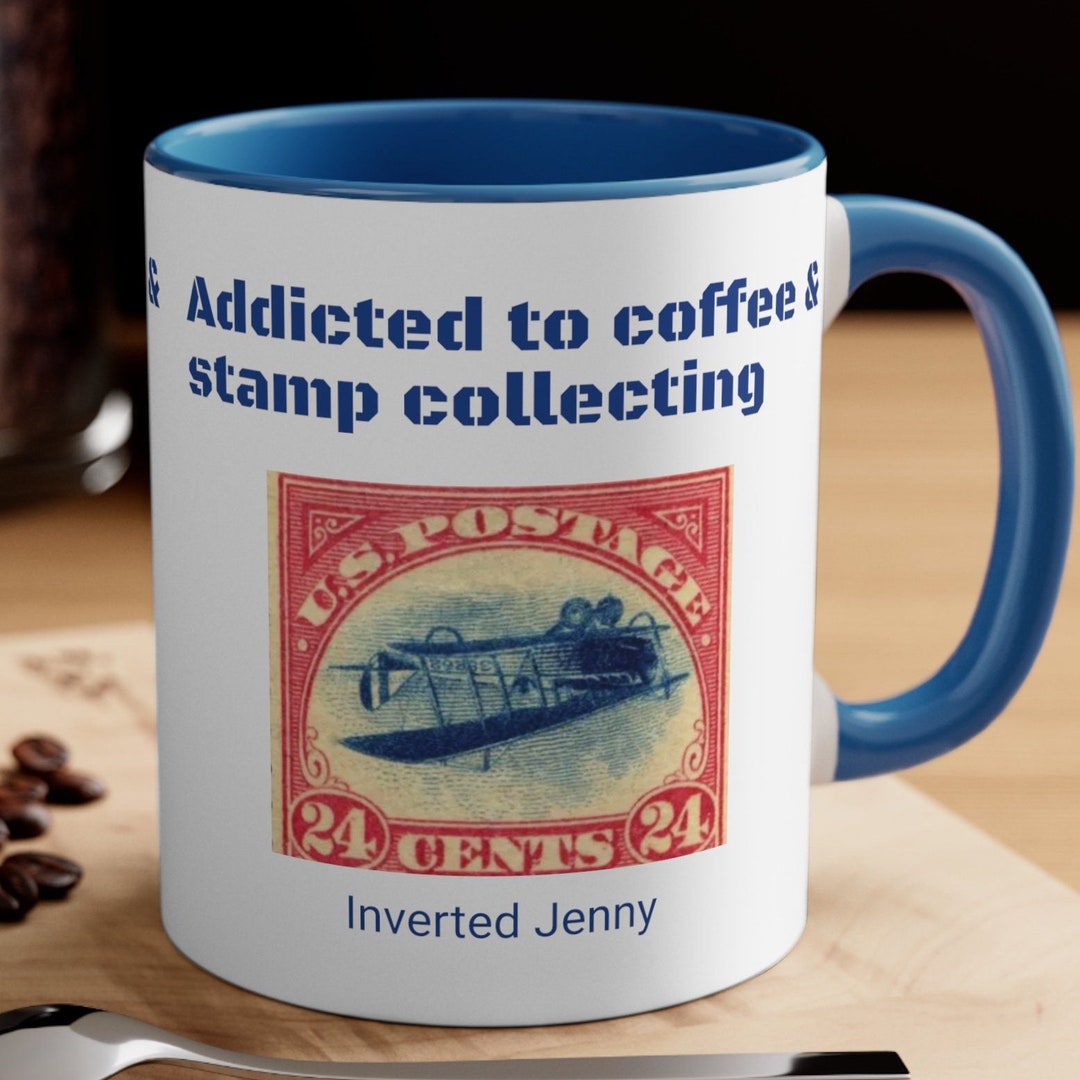 Addicted to Stamp Collecting, Accent Coffee Mug, 11oz - Etsy