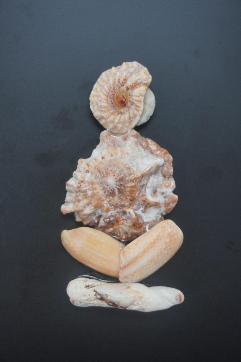 Seashells Figurines of Girls and Boys Handmade Refrigerator Magnet ...