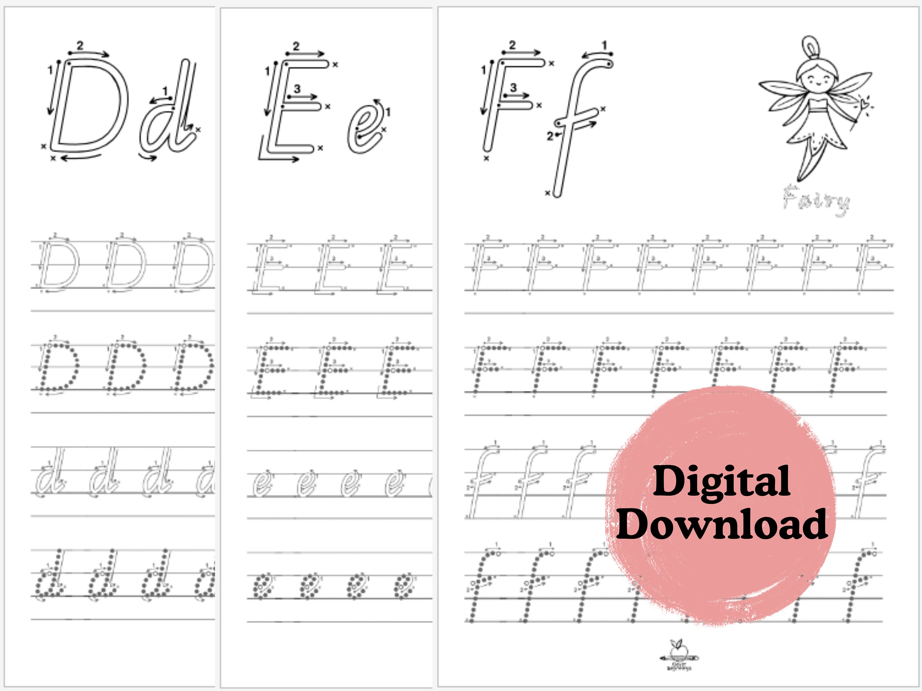 Letter Tracing Worksheets - QLD Queensland Modern Cursive (qcursive ...