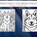 Siberian Husky Dogs Coloring Book, 20 Pages of Cute Husky Dogs ...