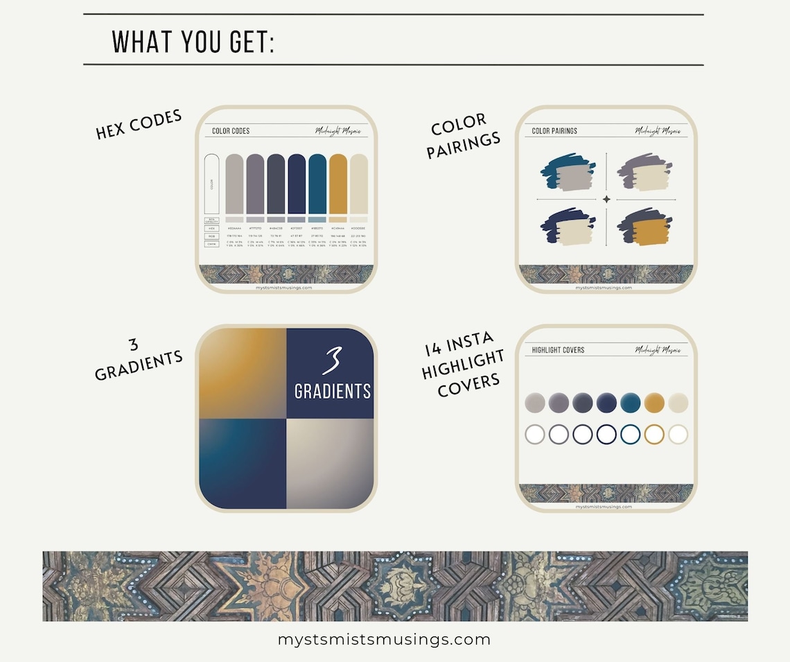 Color Palette | Midnight Mosaic | Hex Codes | Branding | Web Design ...
