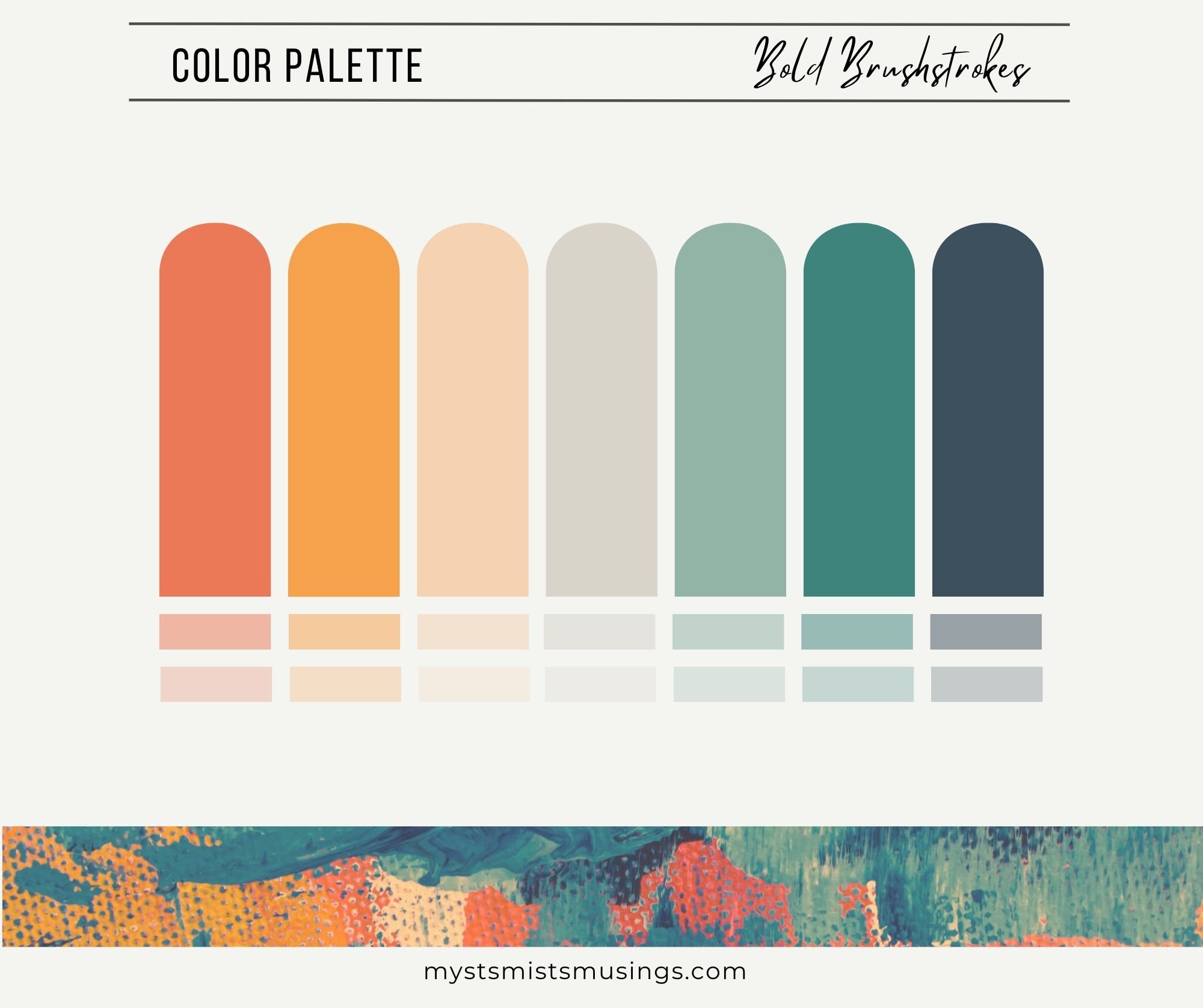 Color Palette | Bold Brushstrokes | Hex Codes | Branding | Web Design ...