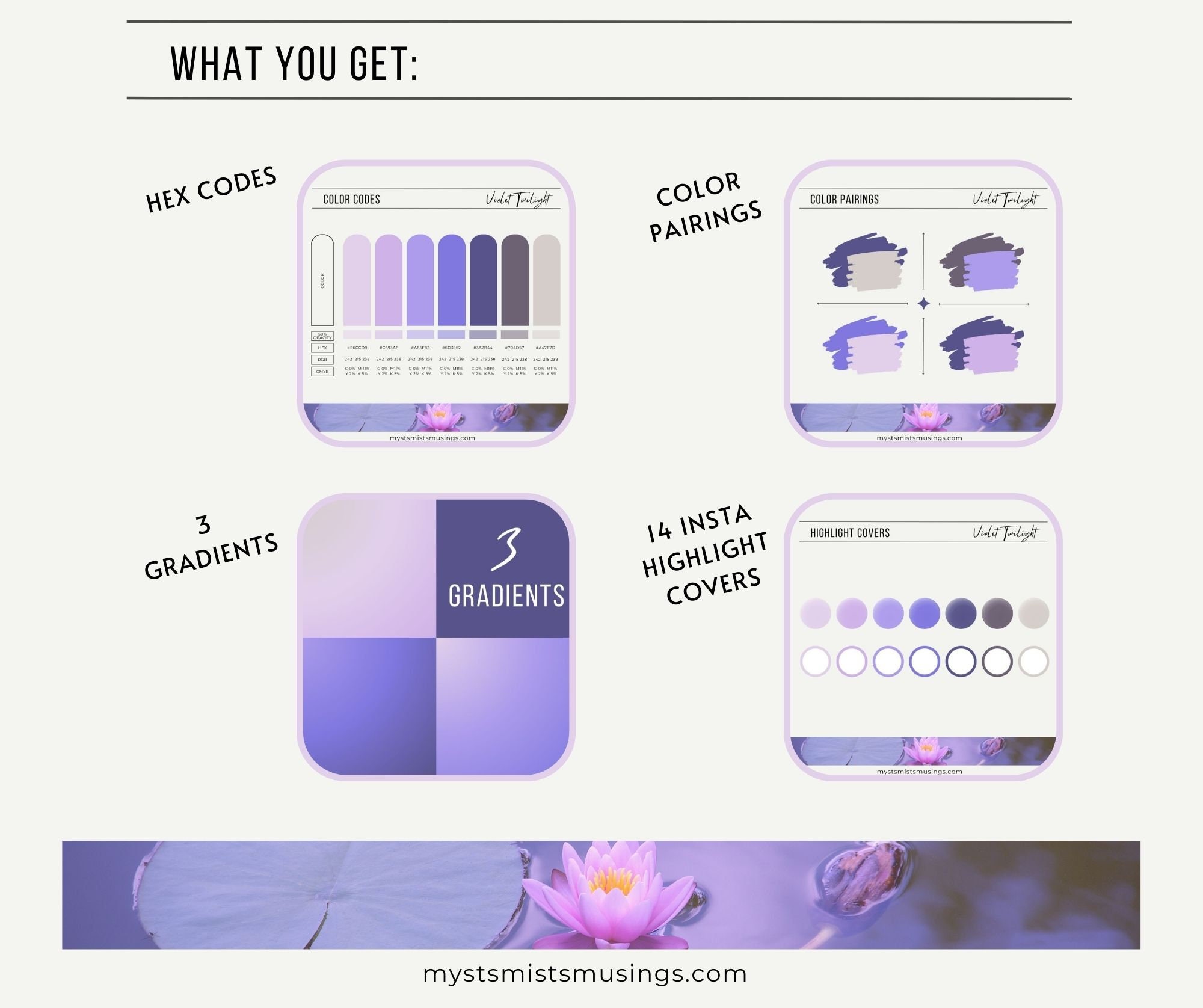 Color Palette | Violet Twilight | Hex Codes | Branding | Web Design ...