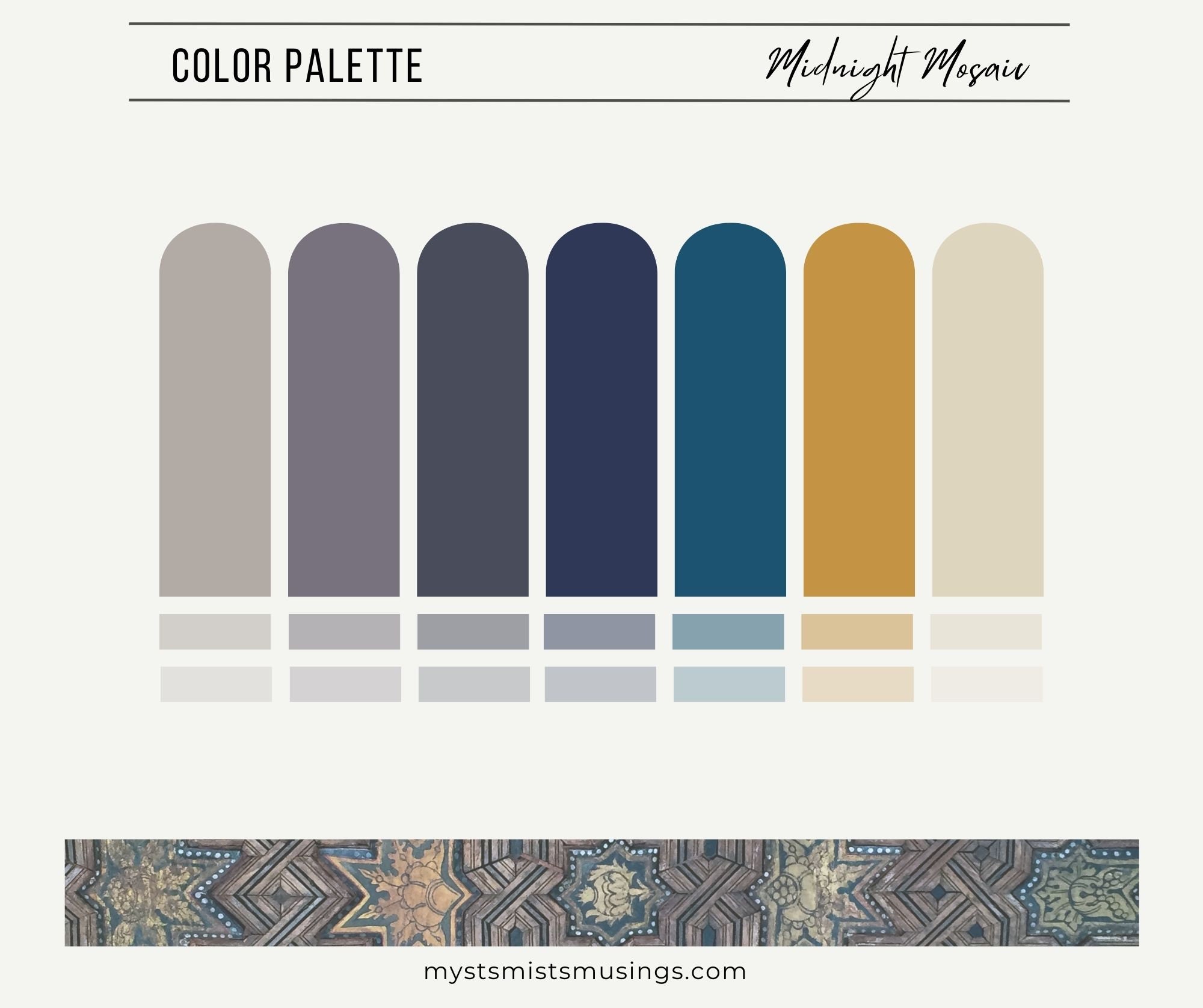 Color Palette | Midnight Mosaic | Hex Codes | Branding | Web Design ...