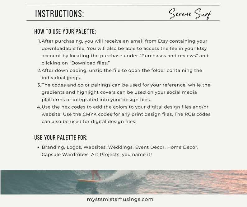 Color Palette | Serene Surf | Hex Codes | Branding | Web Design ...