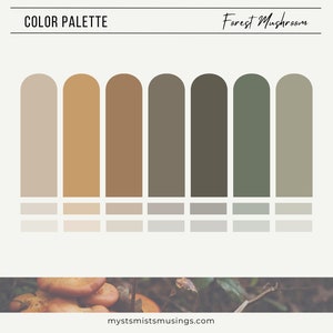 Color Palette | Forest Mushroom | Hex Codes | Branding | Web Design ...