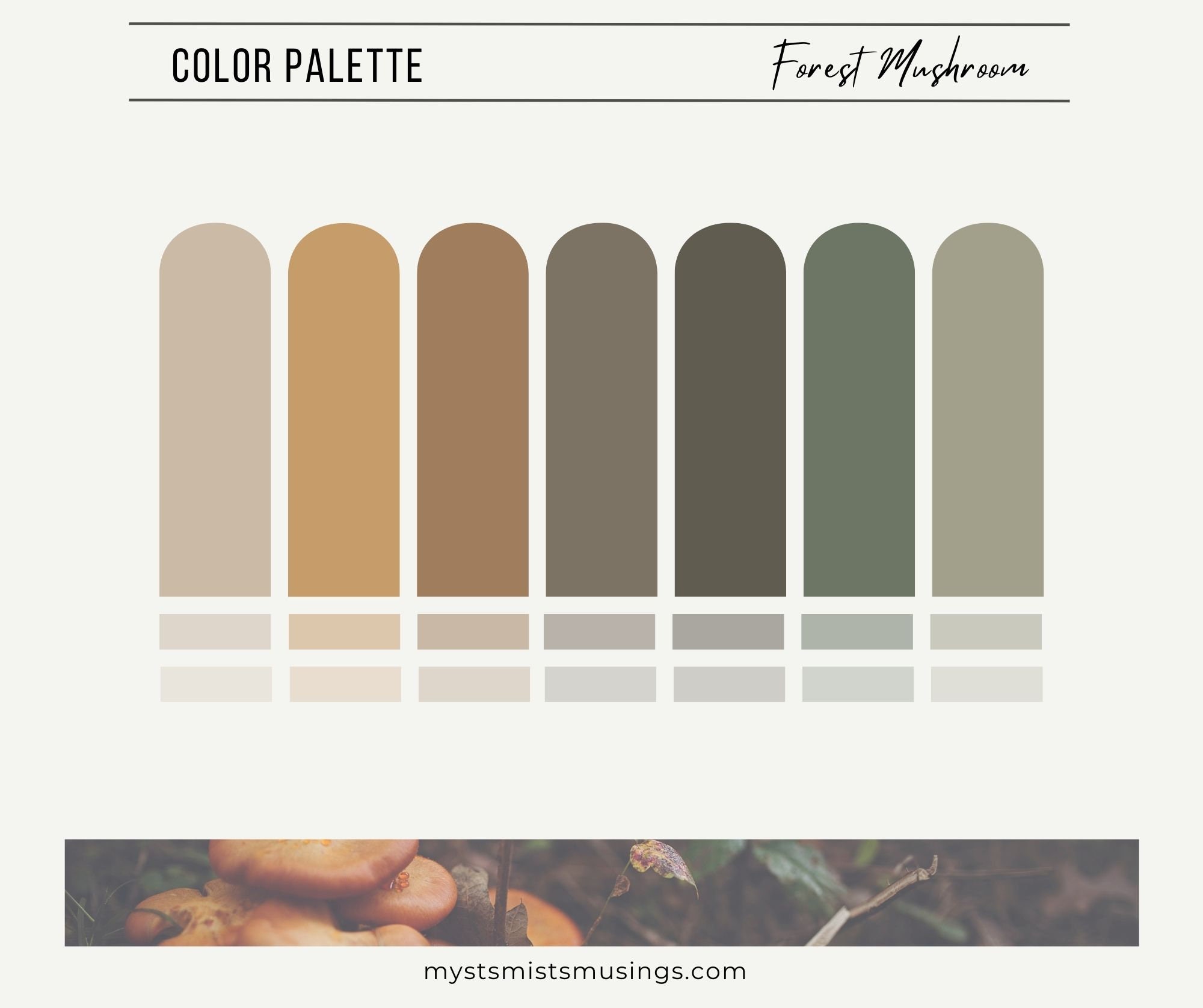 Color Palette | Forest Mushroom | Hex Codes | Branding | Web Design ...