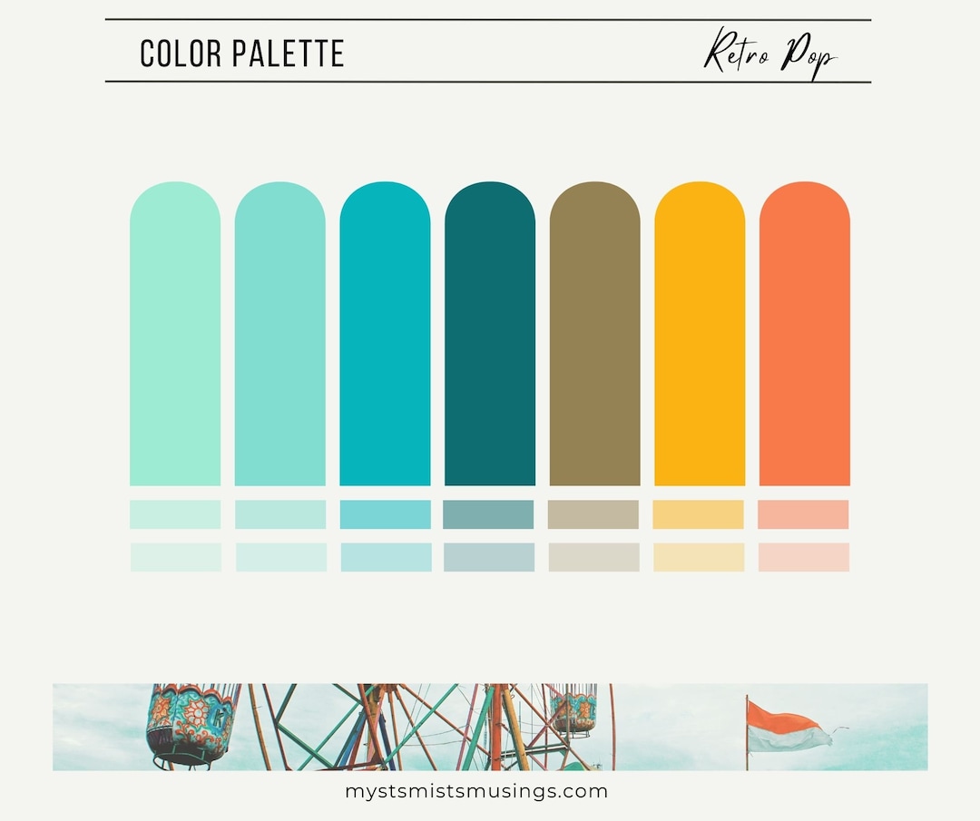 Color Palette | Retro Pop | Hex Codes | Branding | Web Design | Wedding ...