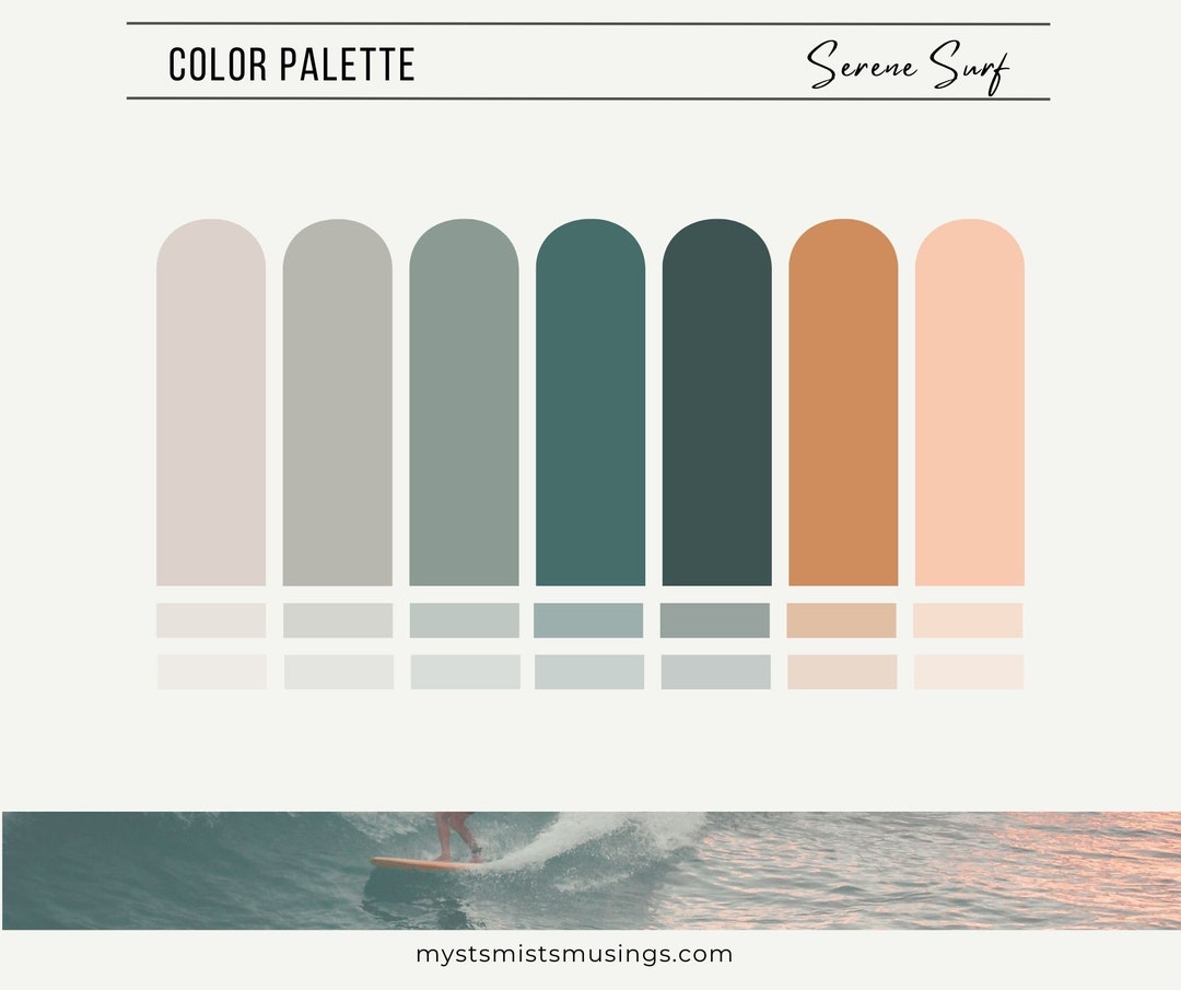 Color Palette | Serene Surf | Hex Codes | Branding | Web Design ...
