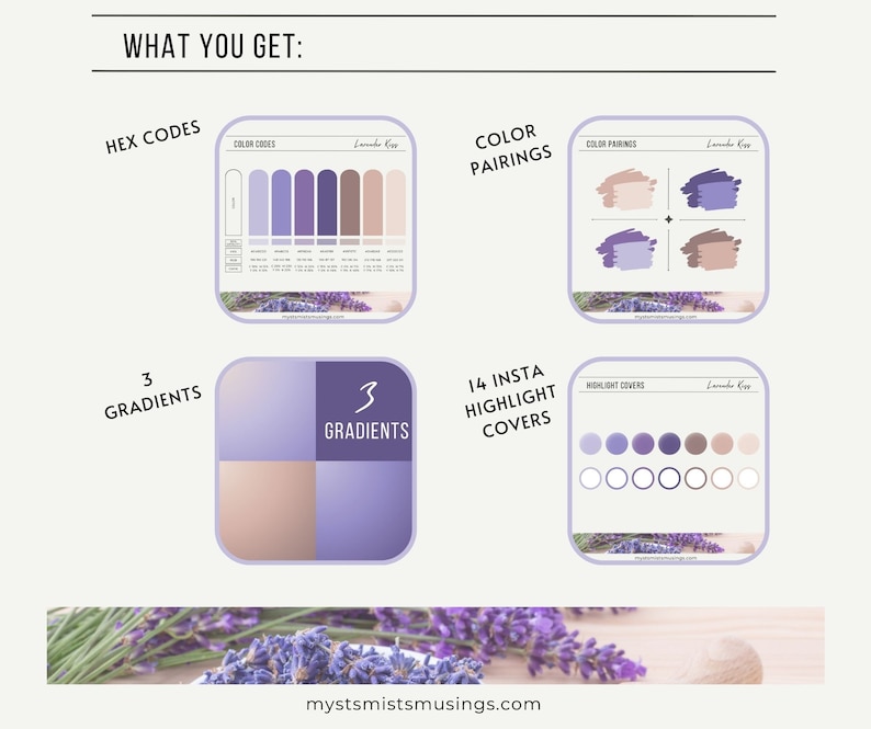 Color Palette | Lavender Kiss | Hex Codes | Branding | Web Design ...