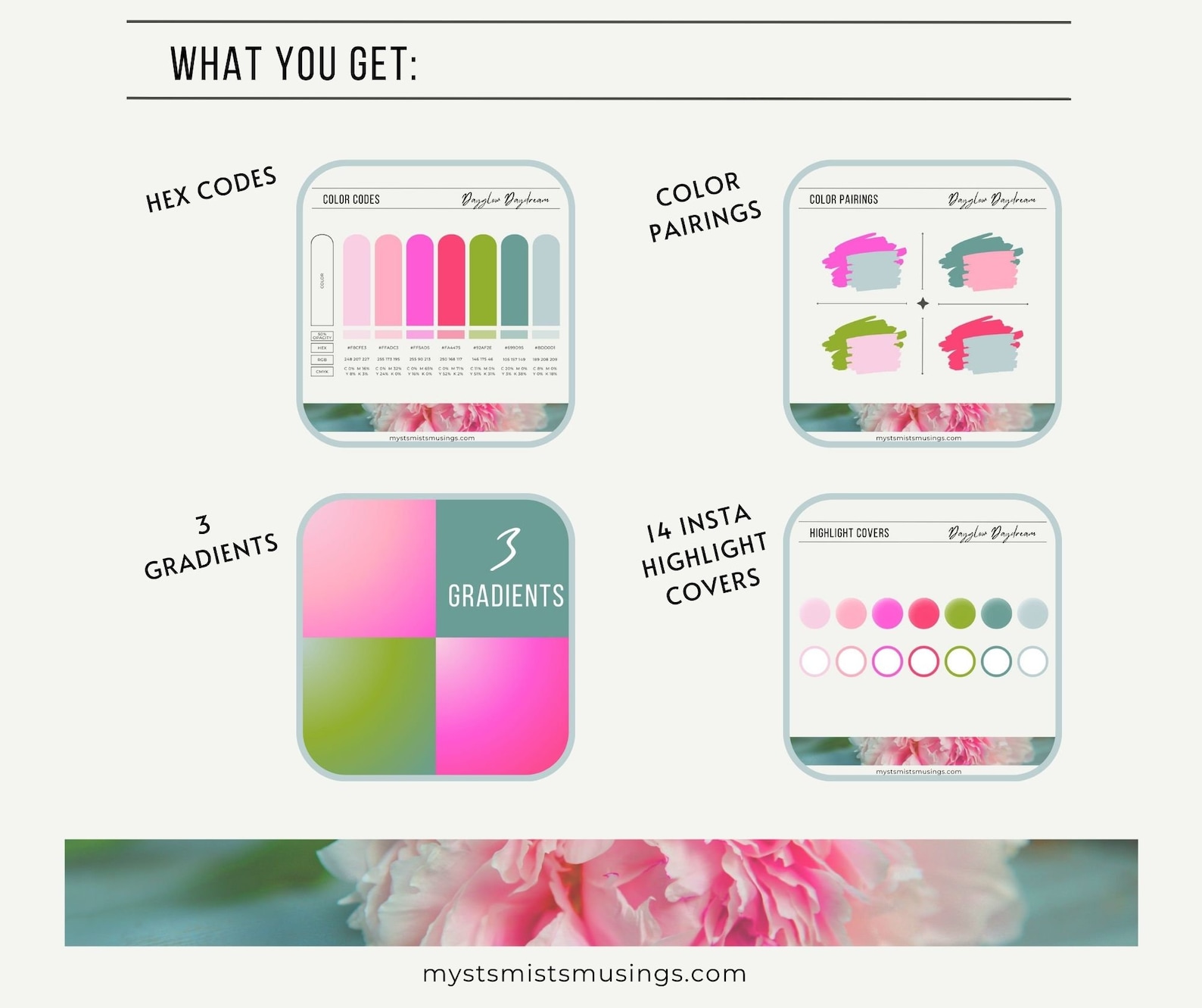 Color Palette | Dayglow Daydream | Hex Codes | Branding | Web Design ...