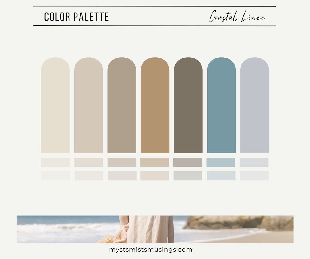 Color Palette | Coastal Linen | Hex Codes | Branding | Web Design ...