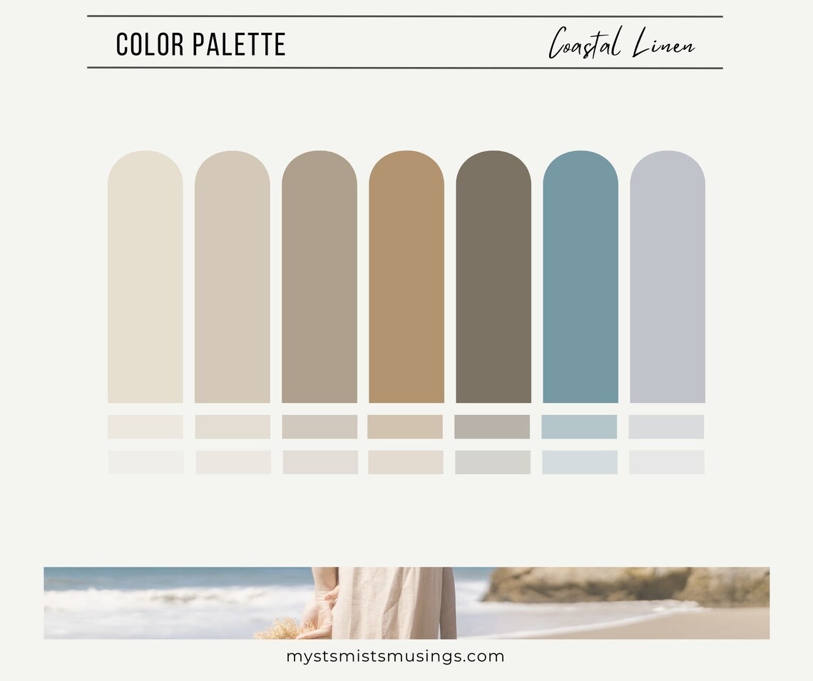 Color Palette | Coastal Linen | Hex Codes | Branding | Web Design ...