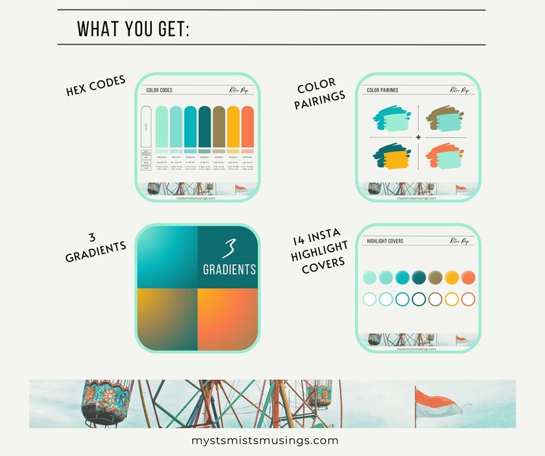 Color Palette | Retro Pop | Hex Codes | Branding | Web Design | Wedding ...