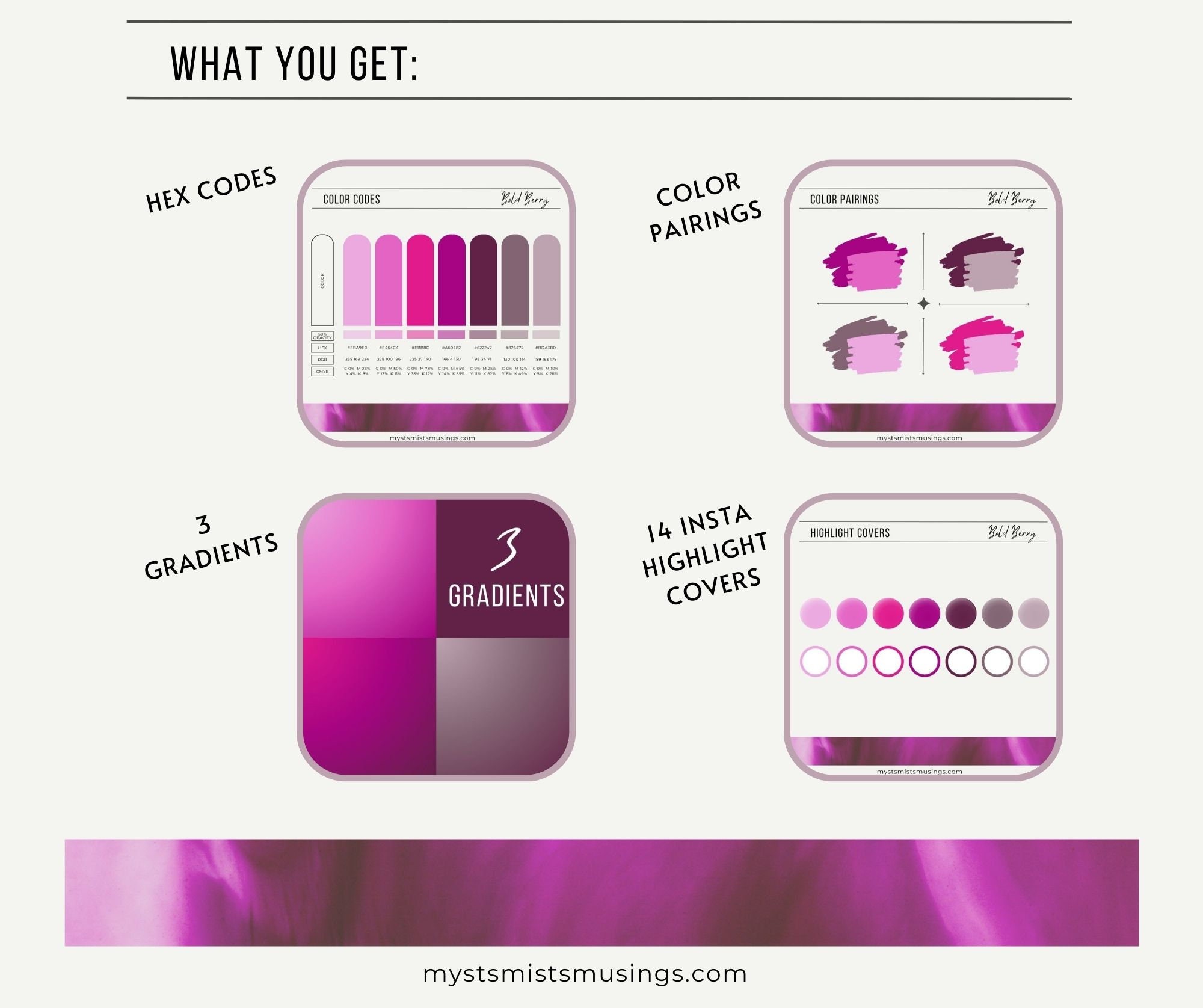 Color Palette | Bold Berry | Hex Codes | Branding | Web Design ...