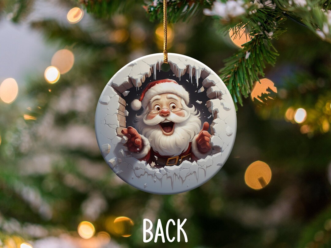 3D Santa Christmas Ornament Christmas Decoration 3D - Etsy