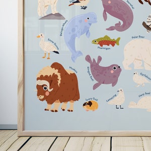 Arctic Animals Poster for Classroom, Child's Room, or Nursery Room ...