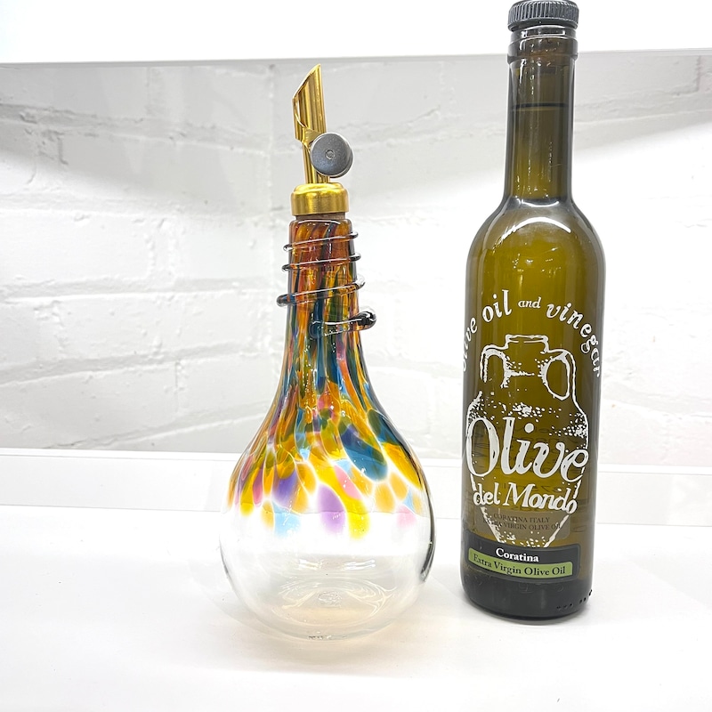 Decorative Glass Oil Bottles for Kitchen - Etsy