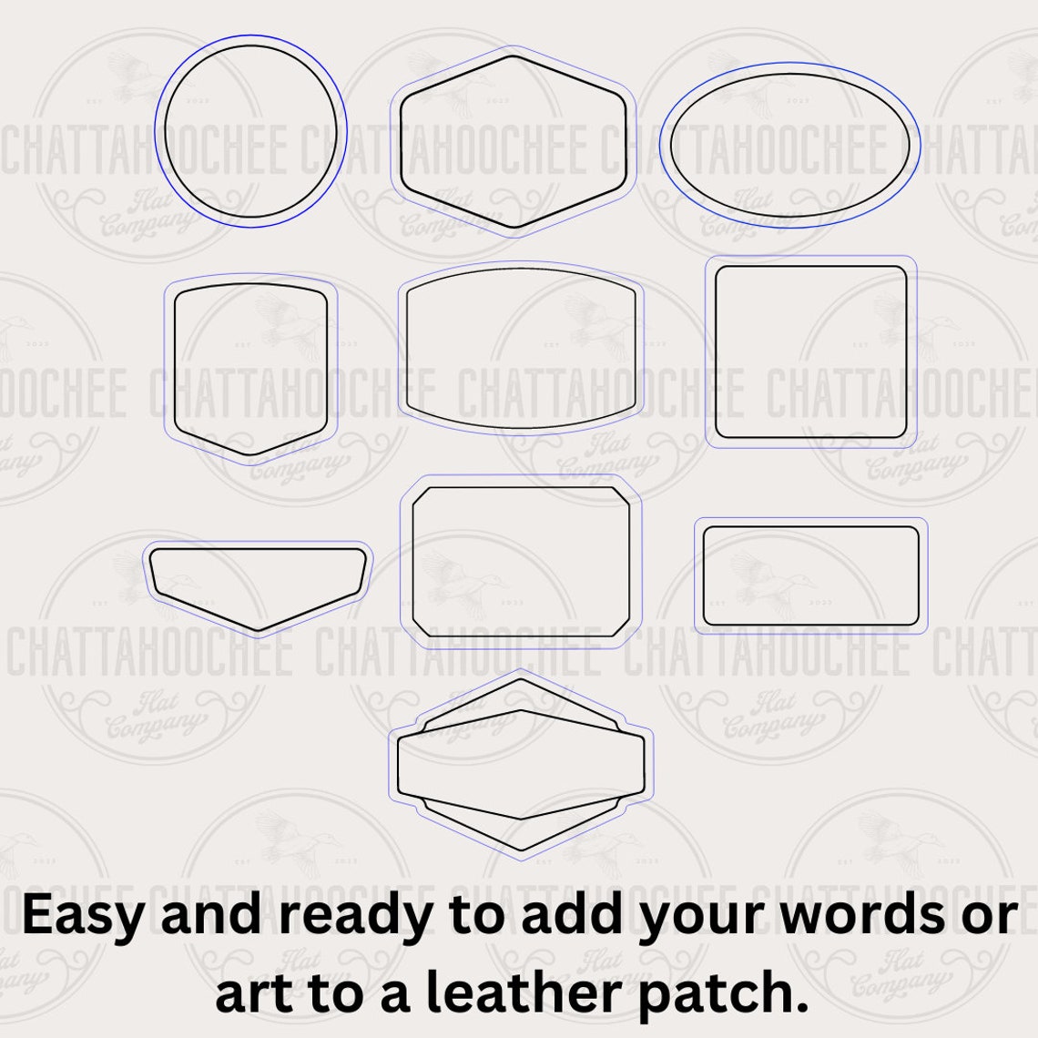 Leather Patch SVG, Leather Patch Template, Custom Leather Patch Hat ...