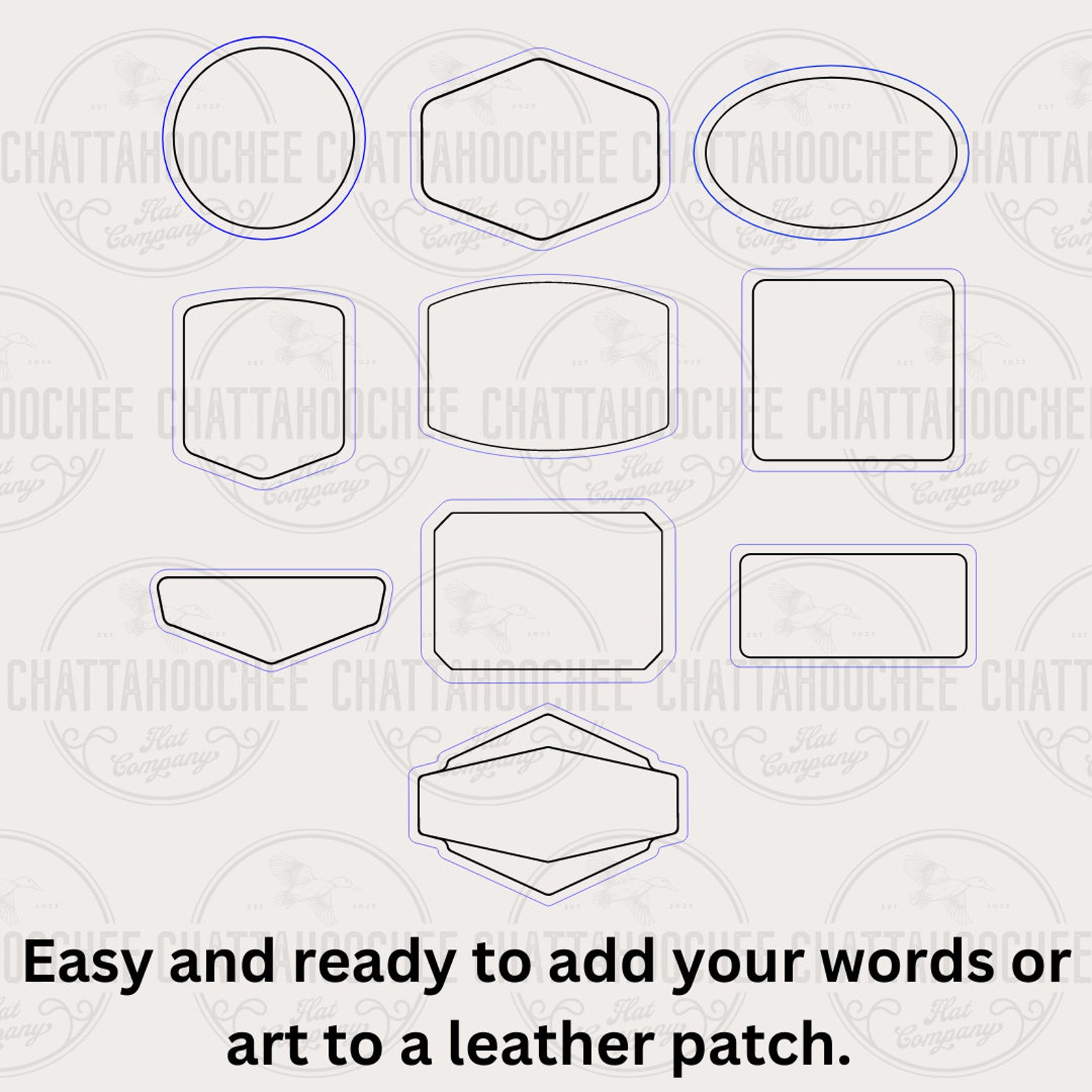 Leather Patch SVG, Leather Patch Template, Custom Leather Patch Hat ...