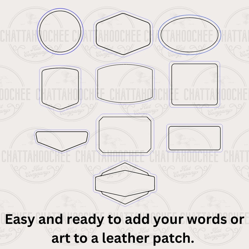 Leather Patch SVG, Leather Patch Template, Custom Leather Patch Hat ...