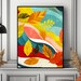 Modern Abstract Leaf Art Print | Colorful Nature Wall Decor | Vibrant ...