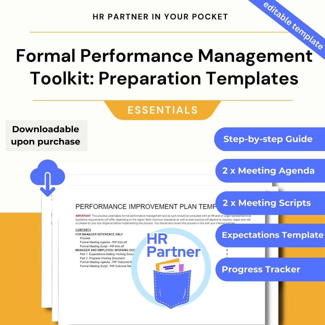 Human Resources Templates | Formal Performance Management Toolkit ...