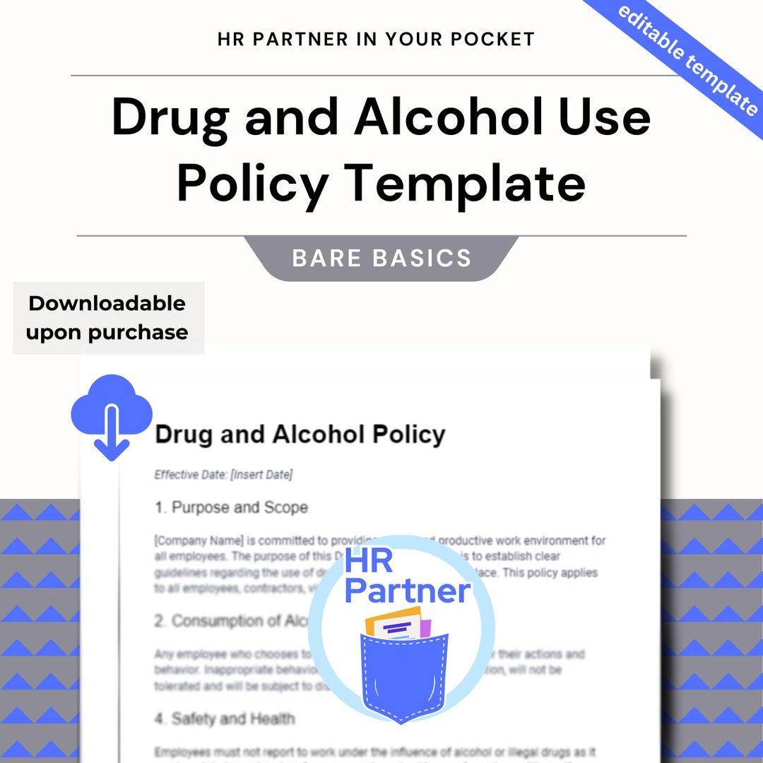 Human Resources Templates | Drug and Alcohol Use Policy Template ...