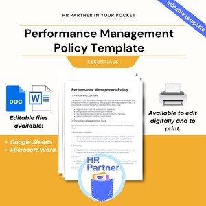 Human Resources Templates | Performance Management Policy Template ...
