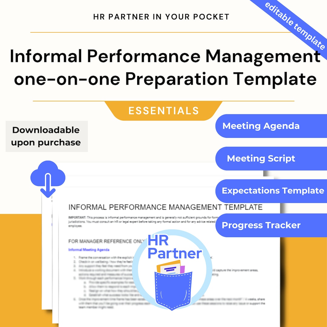 Human Resources Templates | Informal Performance Management One-on-one ...