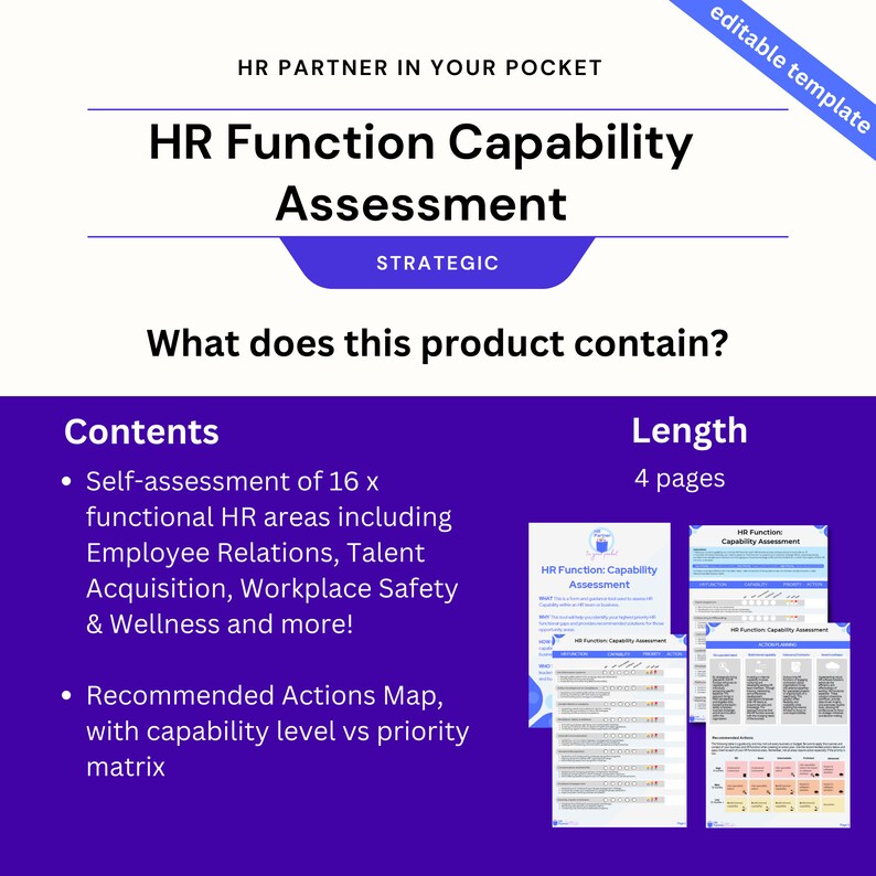 Human Resources Templates HR Function Capability Assessment Strategic ...
