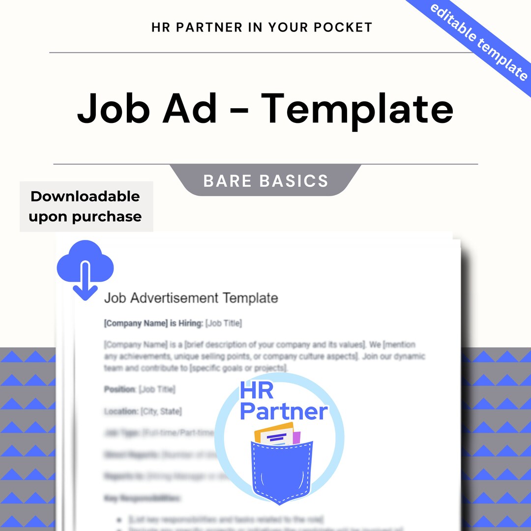 Human Resources Templates | Job Ad Template | Position Advertisement ...