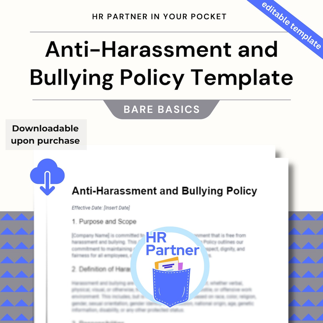 Human Resources Templates | Anti-harassment and Bullying Policy ...