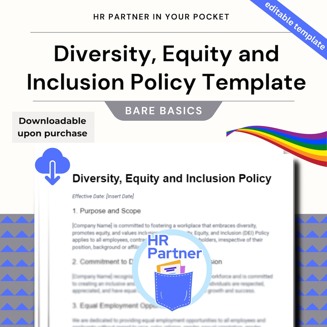 Human Resources Templates | Diversity, Equity and Inclusion Policy ...