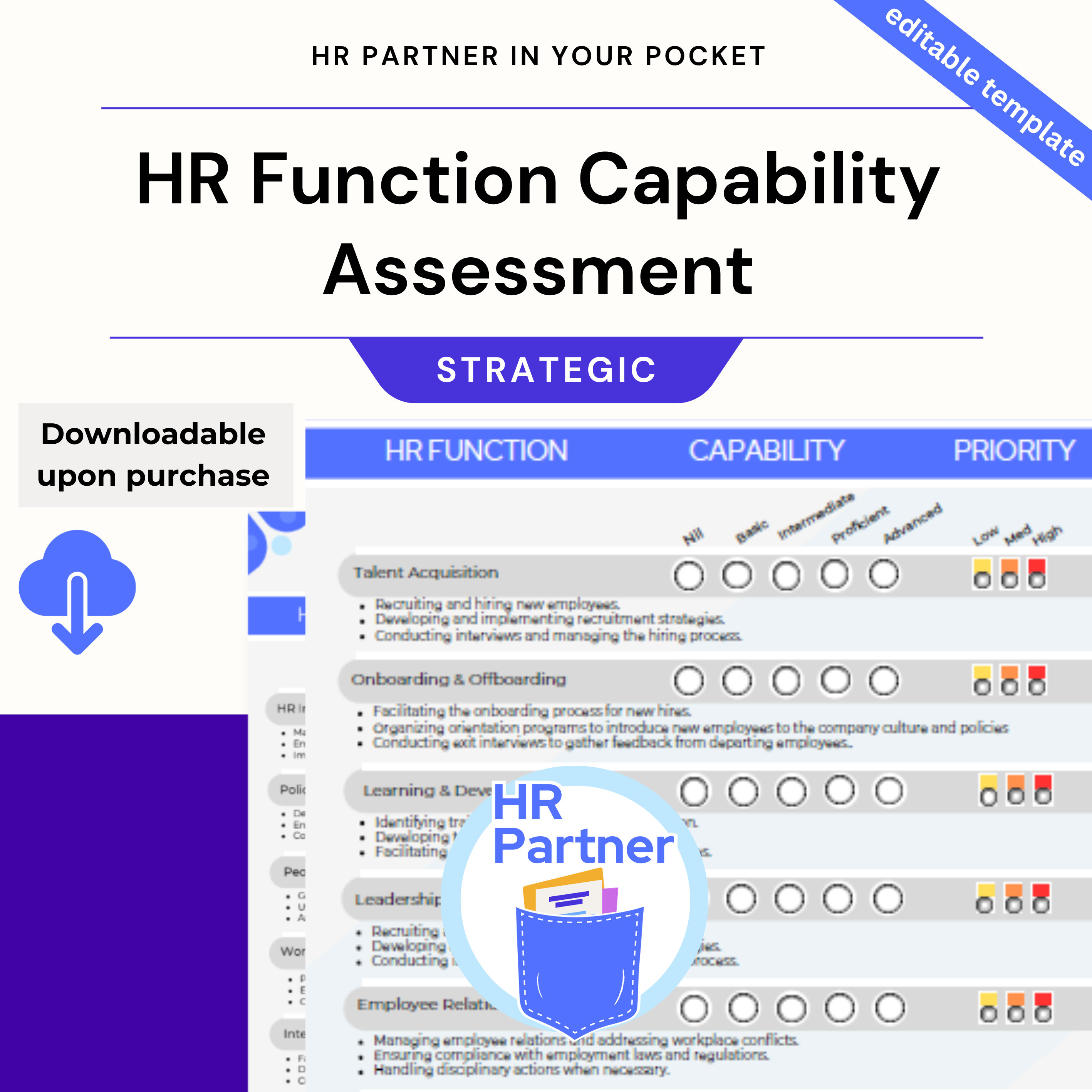 Human Resources Templates HR Function Capability Assessment Strategic ...