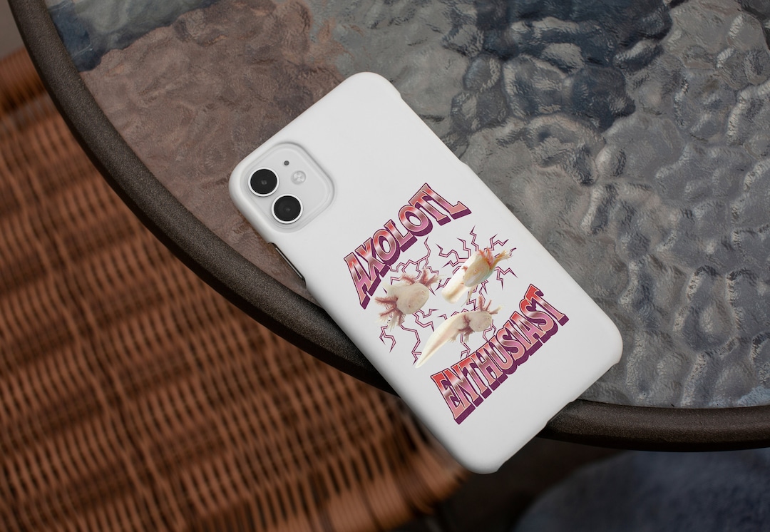 90s Bootleg Axolotl Phone Case, Axolotl Enthusiast Phone Case, Funny ...
