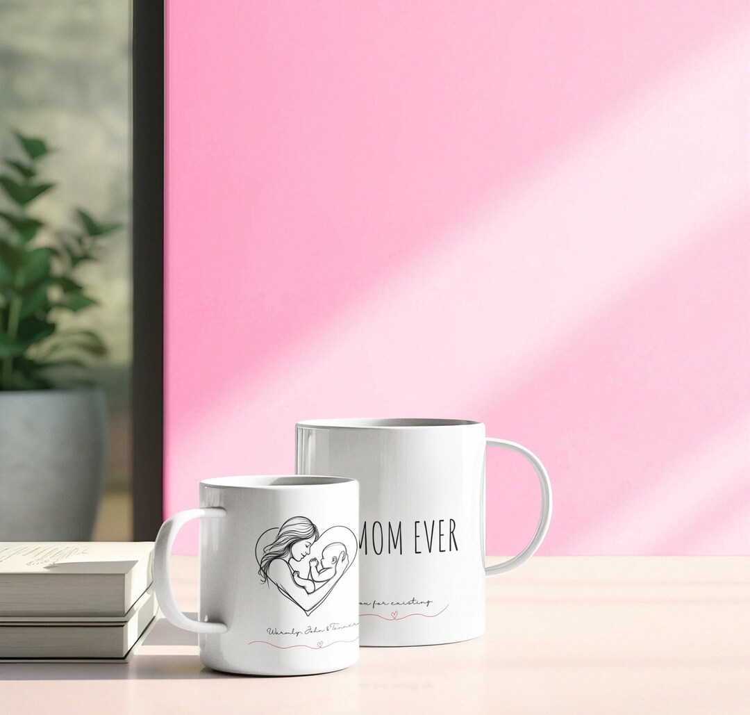 The Best Mom Ever Mug 11oz Personalized Ceramic Coffee Mug White Add