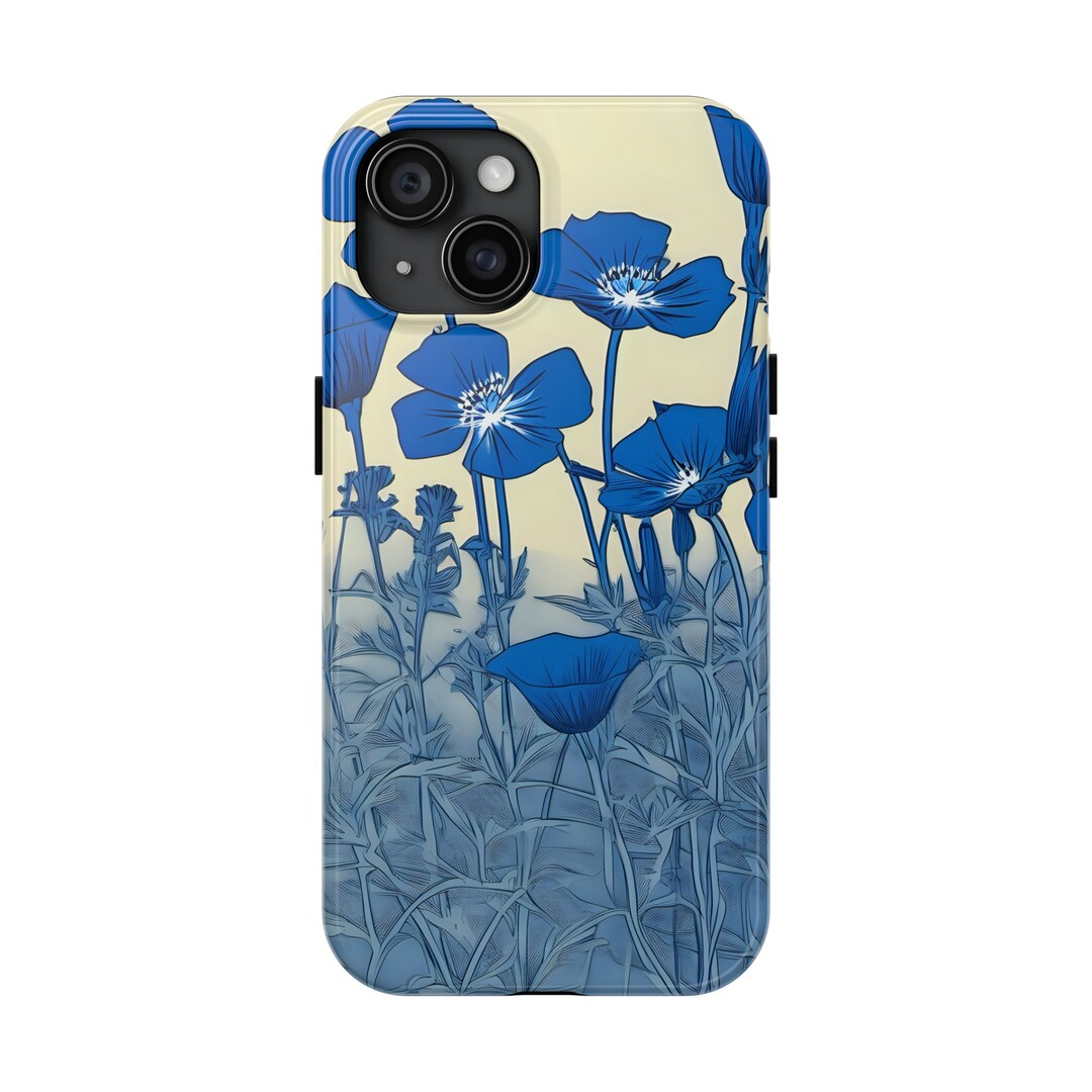 Tough Phone Case BLUE NEMOPHILA Case,phone Wrapper Cover Cell Coating ...