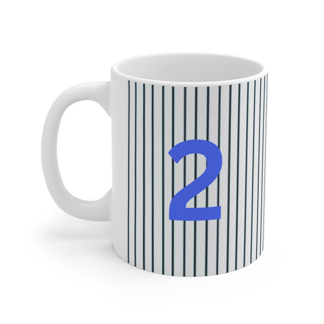 White Ceramic Mug, 11oz NUMBERED SPORTS MUG Tea Cup Flagon Tankard ...