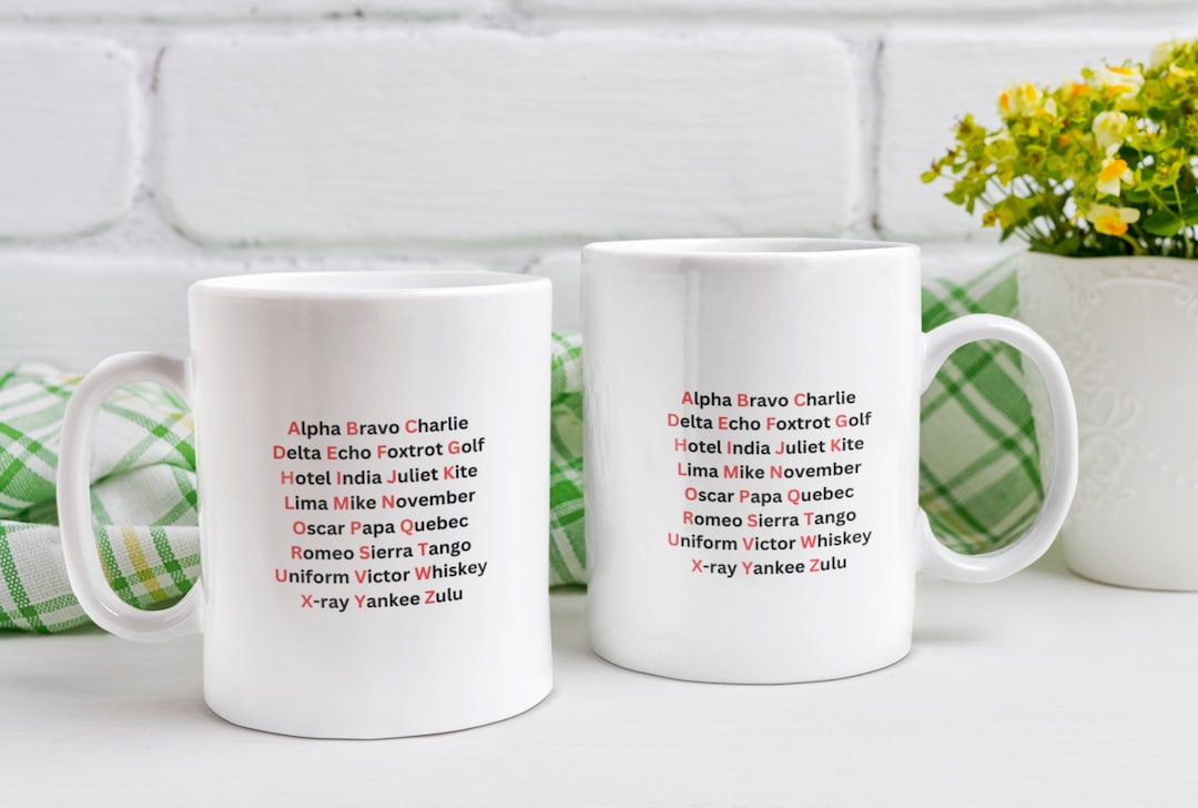 Ceramic Mug 11oz NATO ALPHABET MUG - Etsy