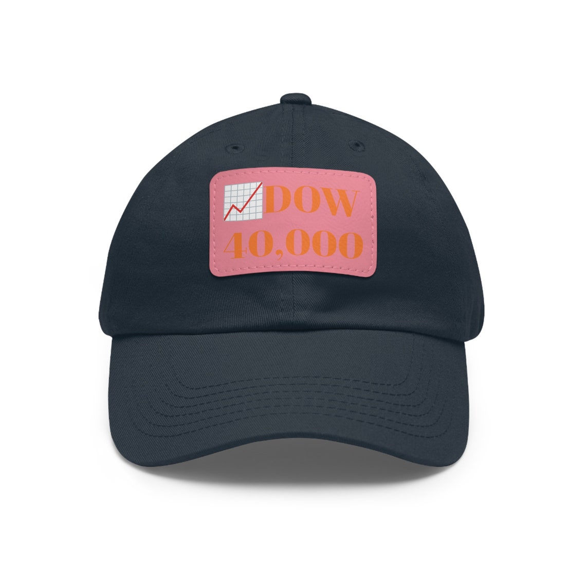Dad Hat With Leather Patch rectangle DOW 40000 HAT Traders Head ...